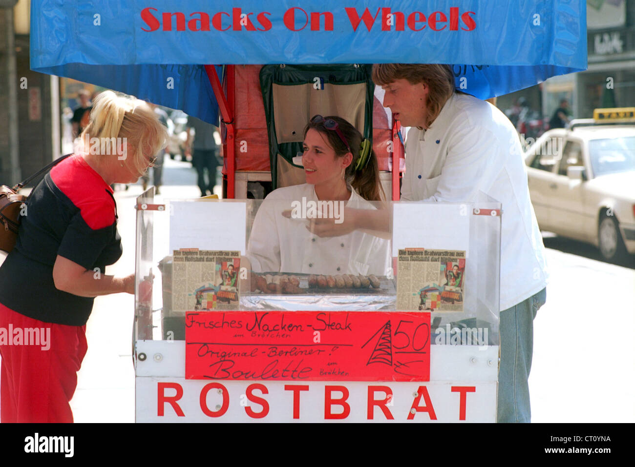 Berlin, rolling food carts Stock Photo - Alamy