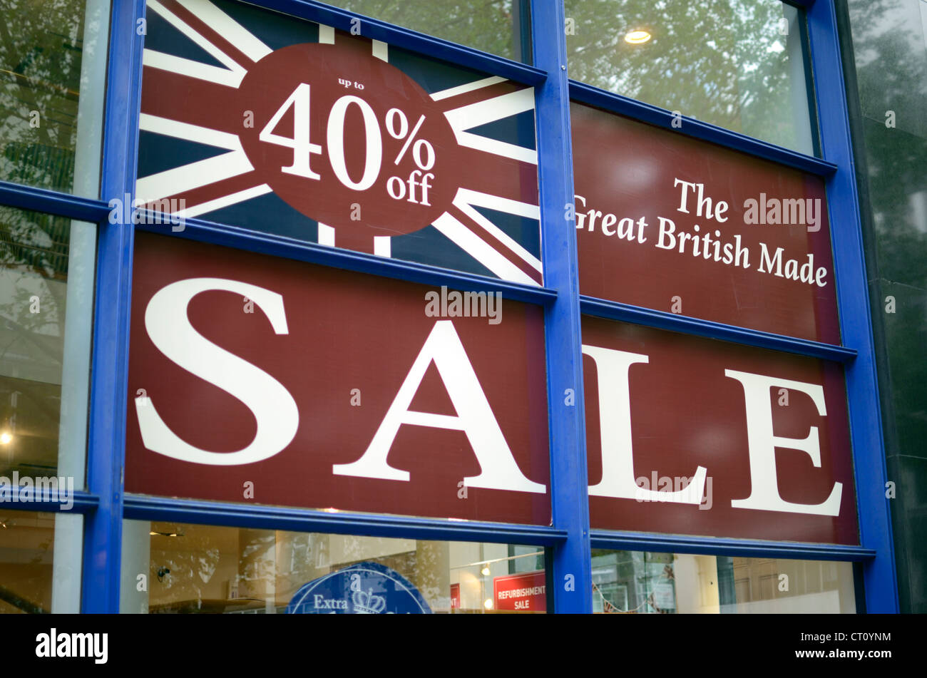 ' The Great British Made Sale ' sign in a shop window Stock Photo - Alamy