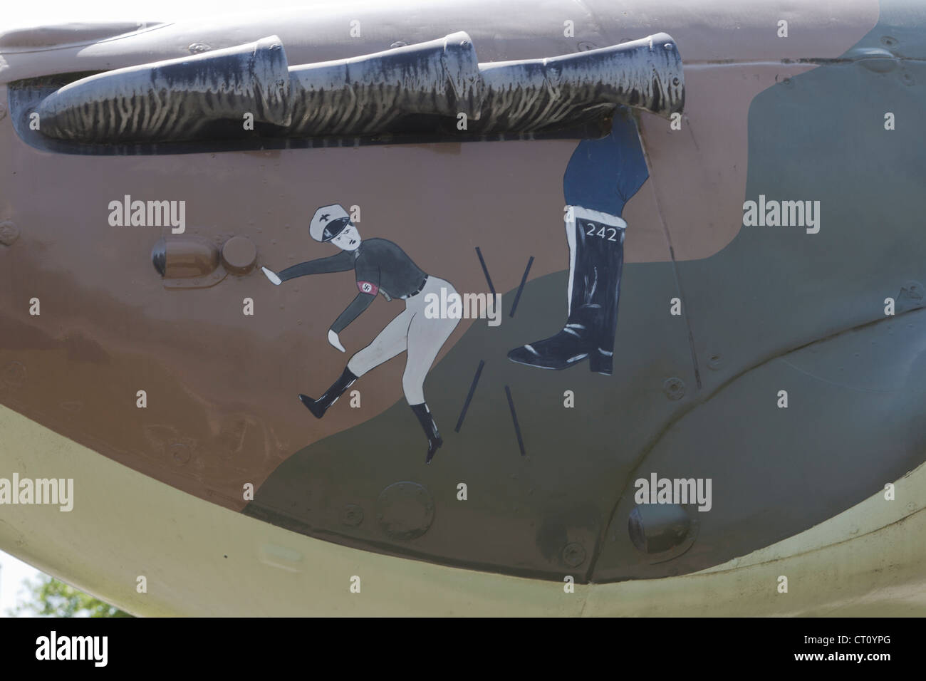 Spitfire Gate Guardian outside RAF Naphill Stock Photo - Alamy