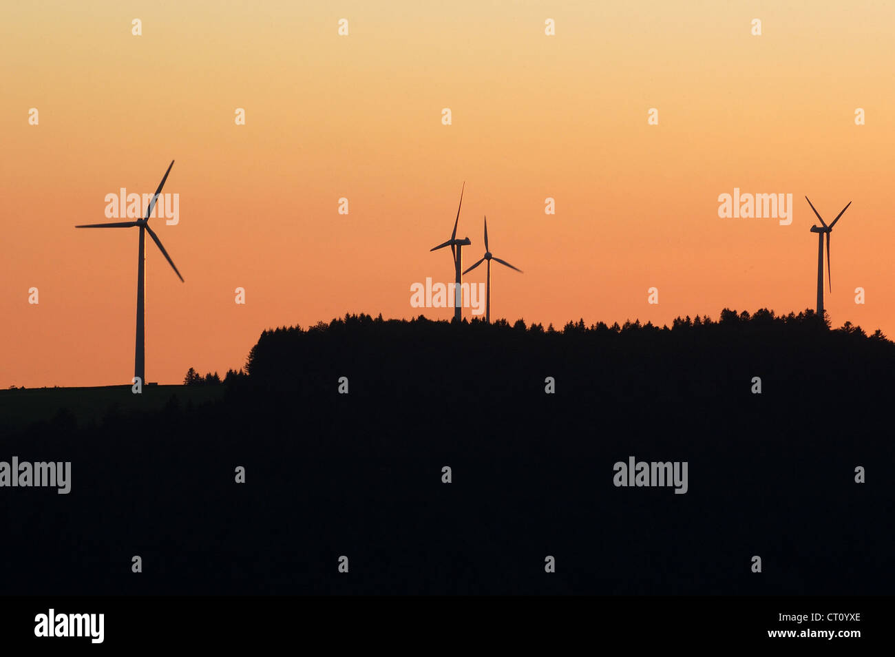 Wind wheels in the Black Forest Stock Photo - Alamy