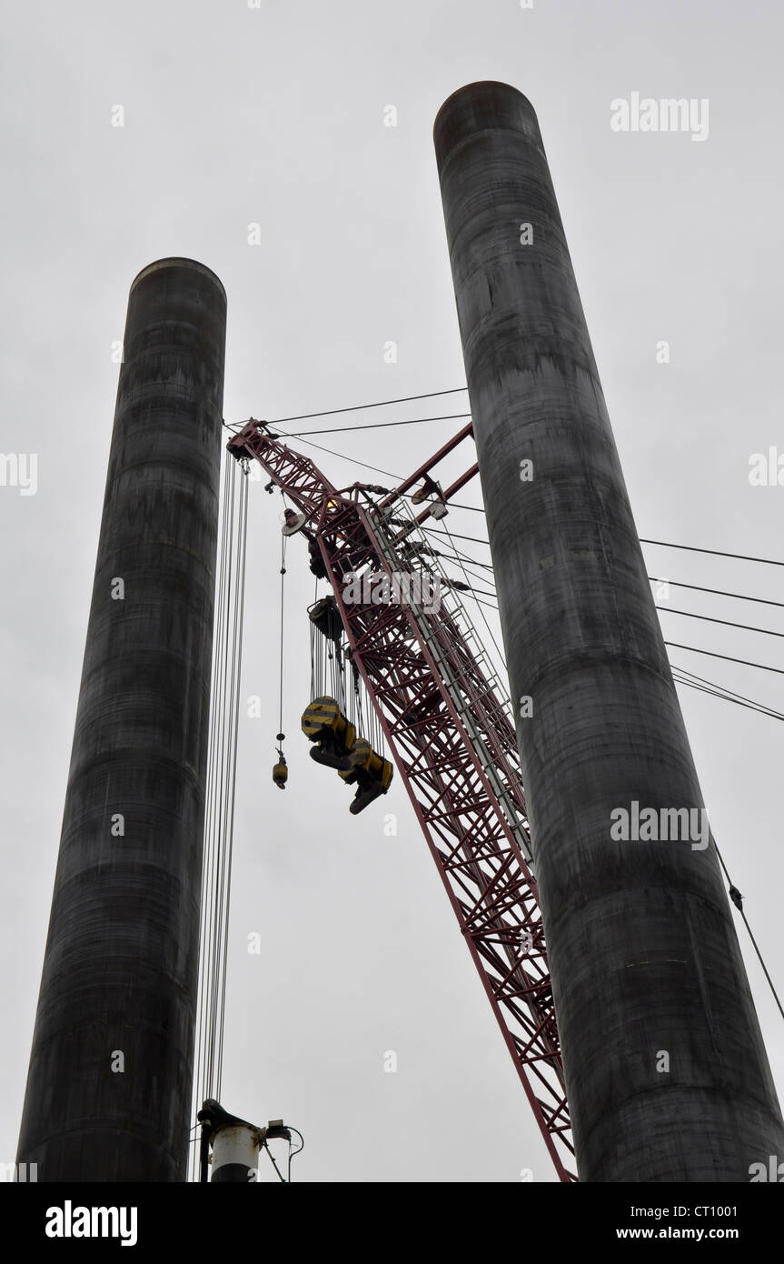 Excalibur Fugro Seacore drilling rig Holyhead harbour Anglesey Stock ...