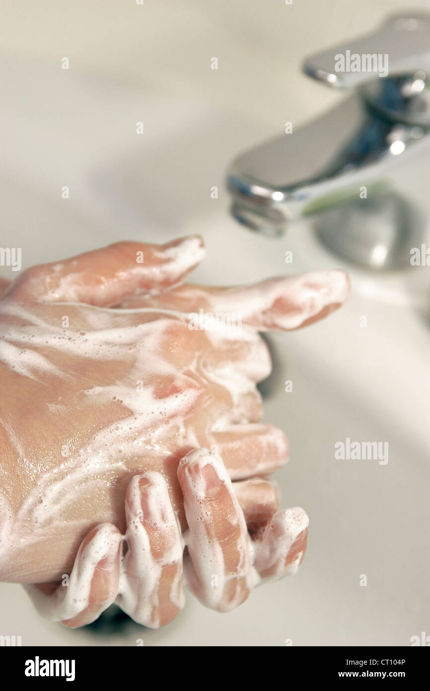 HAND WASHING, WOMAN Stock Photo - Alamy