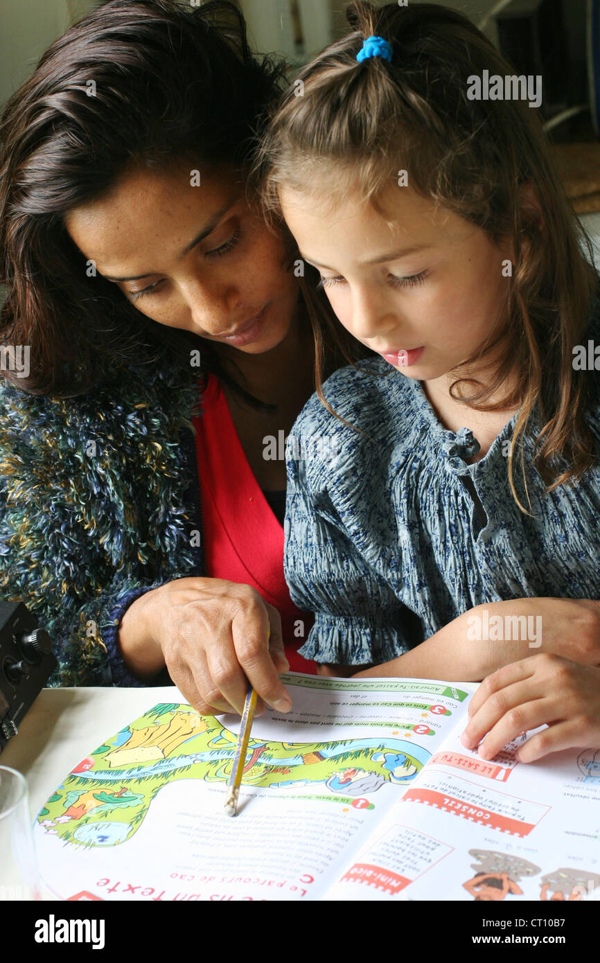 CHILD DOING HOMEWORK Stock Photo - Alamy