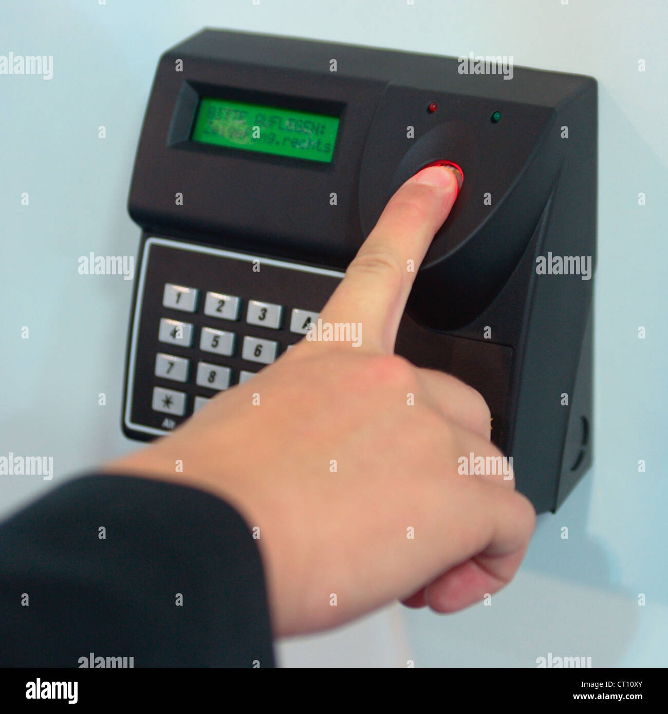 Biometrics, fingerprint scanner Stock Photo - Alamy