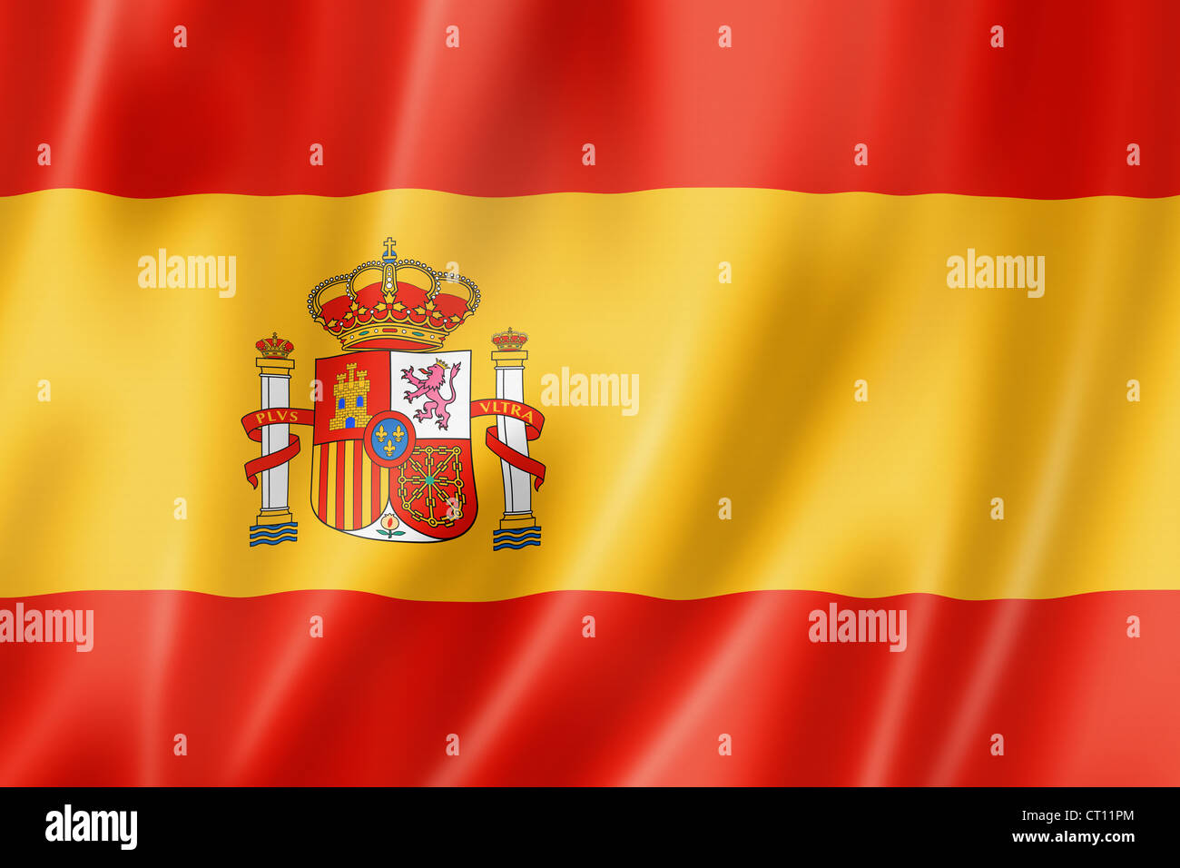 Spain flag, three dimensional render, satin texture Stock Photo - Alamy