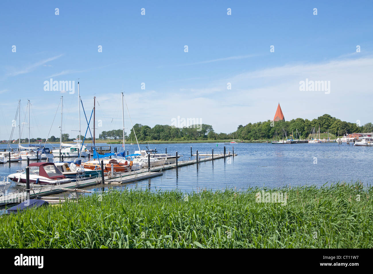 marina near Kirchdorf, Poel Island near Wismar, Mecklenburg-West ...