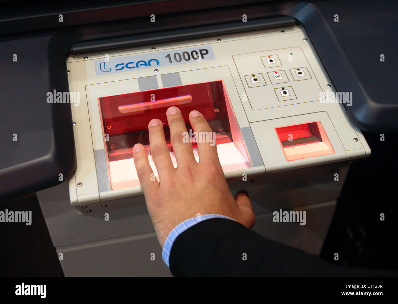 Biometrics, fingerprint scanner Stock Photo - Alamy