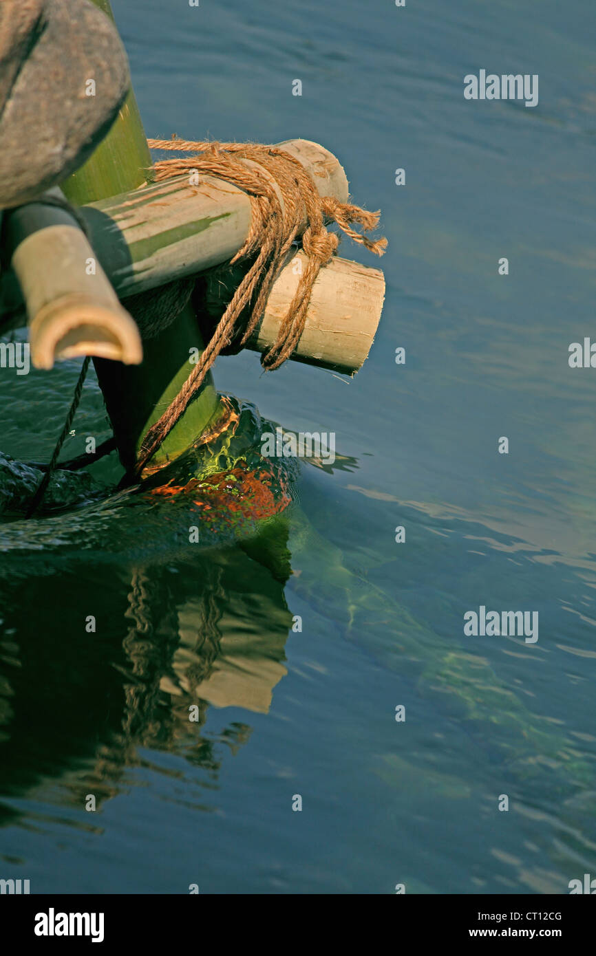 India bamboo bridge hi-res stock photography and images - Alamy