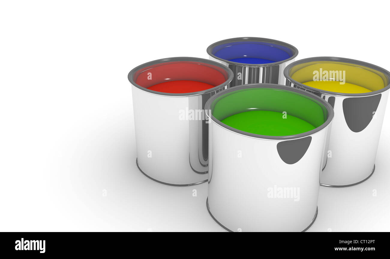 Color can on a white background Stock Photo - Alamy