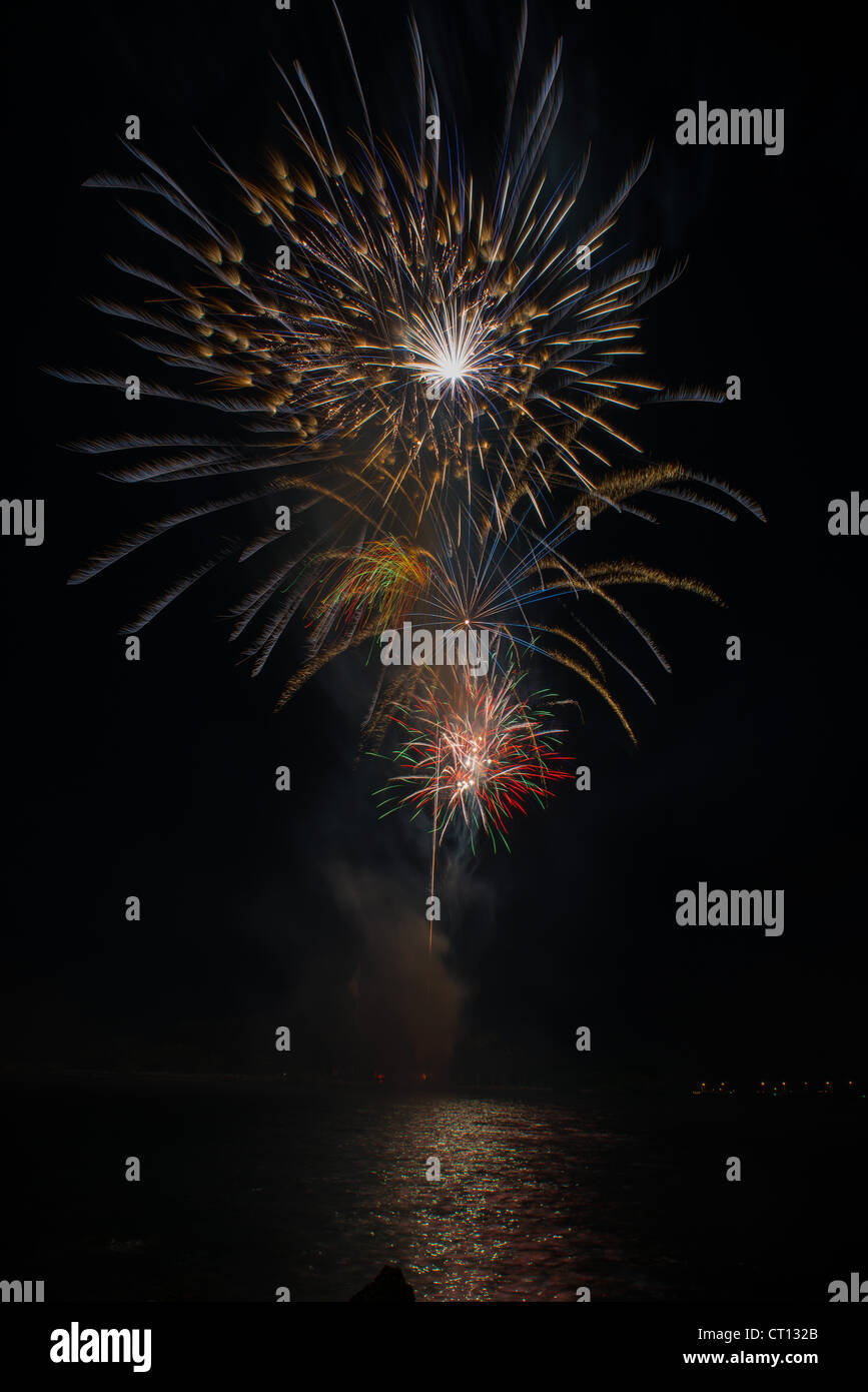 Fireworks celebration from Vero Beach on the river at Riverside Park ...