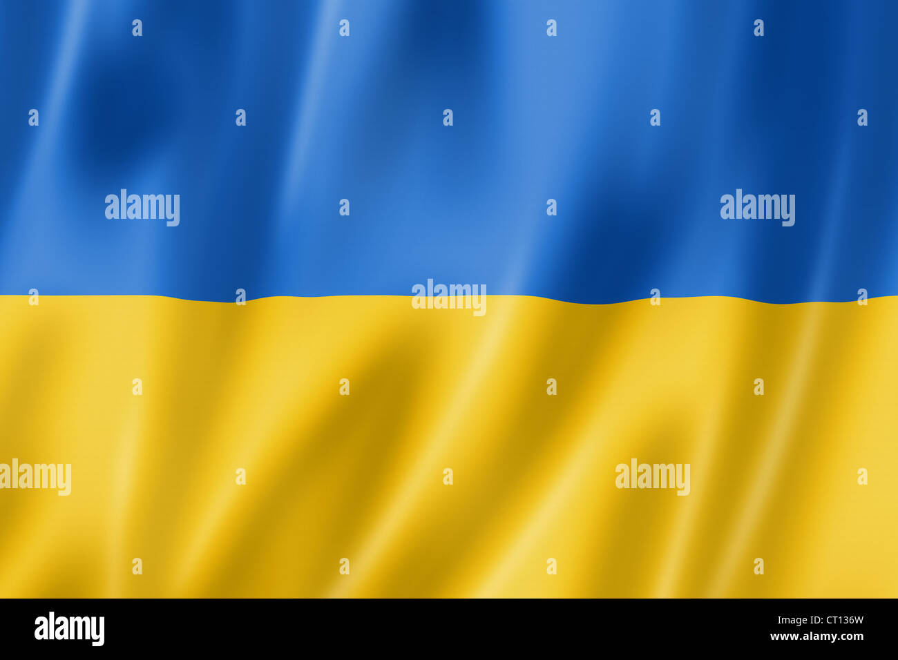 Ukraine flag, three dimensional render, satin texture Stock Photo - Alamy