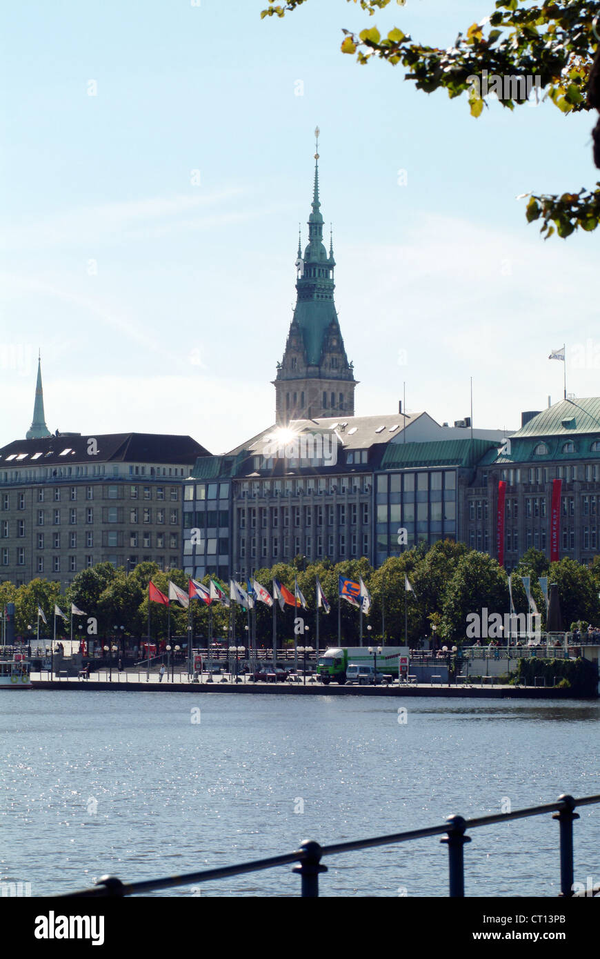 Hamburg, view over the Alster Stock Photo - Alamy
