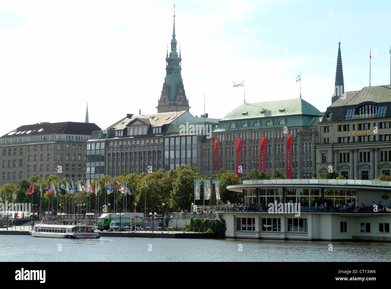 Jungfernstieg and alster pavilion hi-res stock photography and images ...