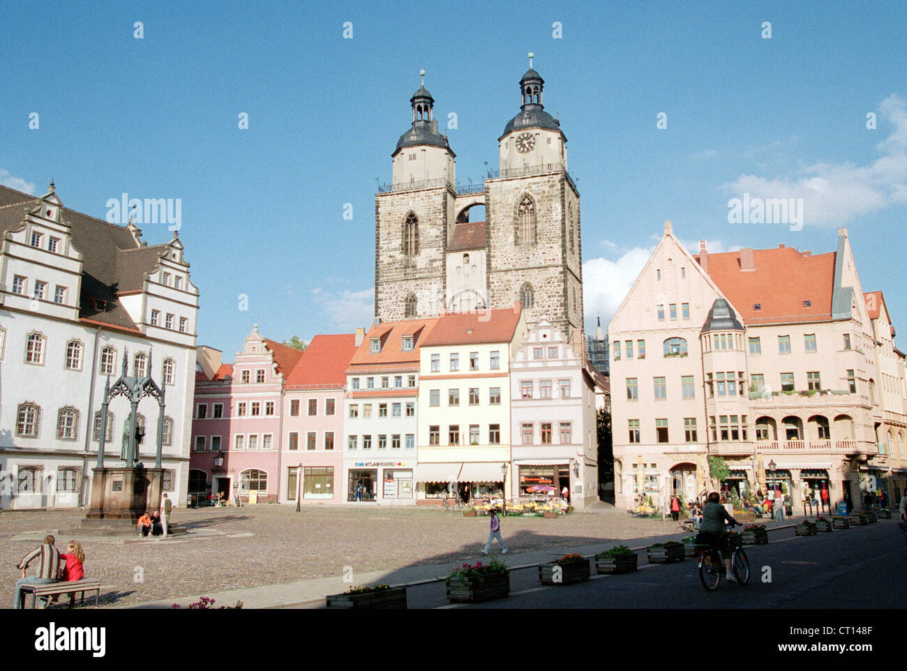 Market Wittenberg, with historical buildings Stock Photo - Alamy