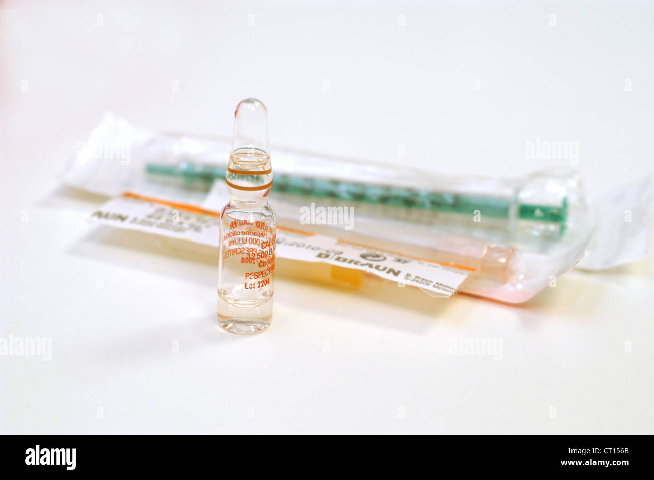 Heparin syringes hi-res stock photography and images - Alamy