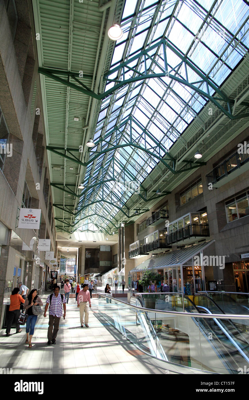 A view of the shopping area of the North York Civic Centre Stock Photo ...