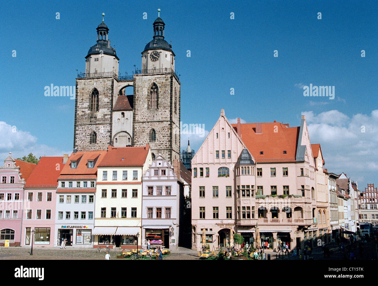 Market Wittenberg, with historical buildings Stock Photo - Alamy
