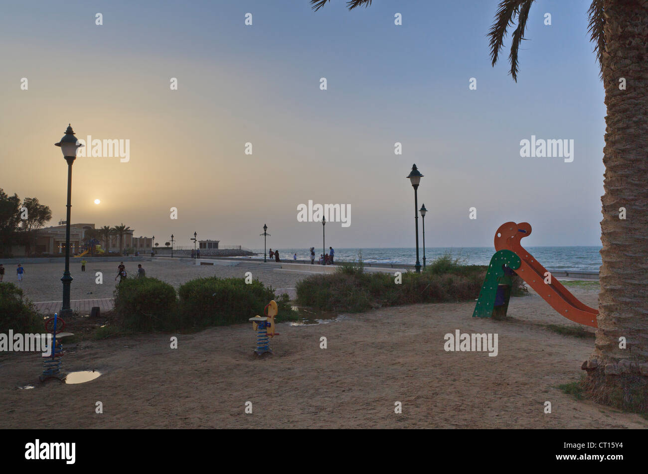 Scene's taken along promenade along Gulf Road Kuwait City Stock Photo ...