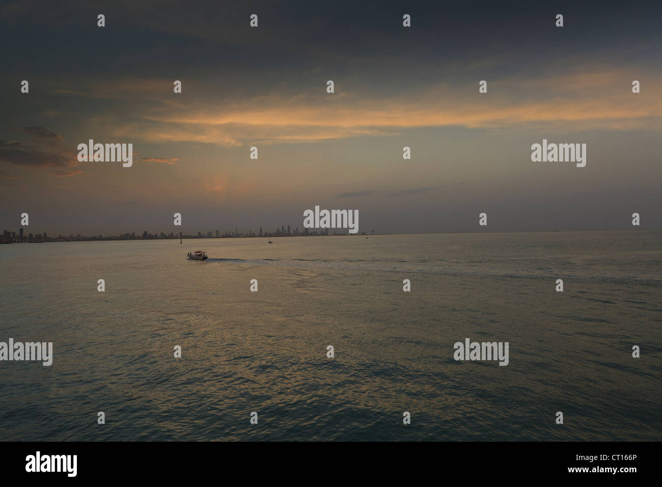 Kuwait City Skyline Sunset Stock Photo - Alamy