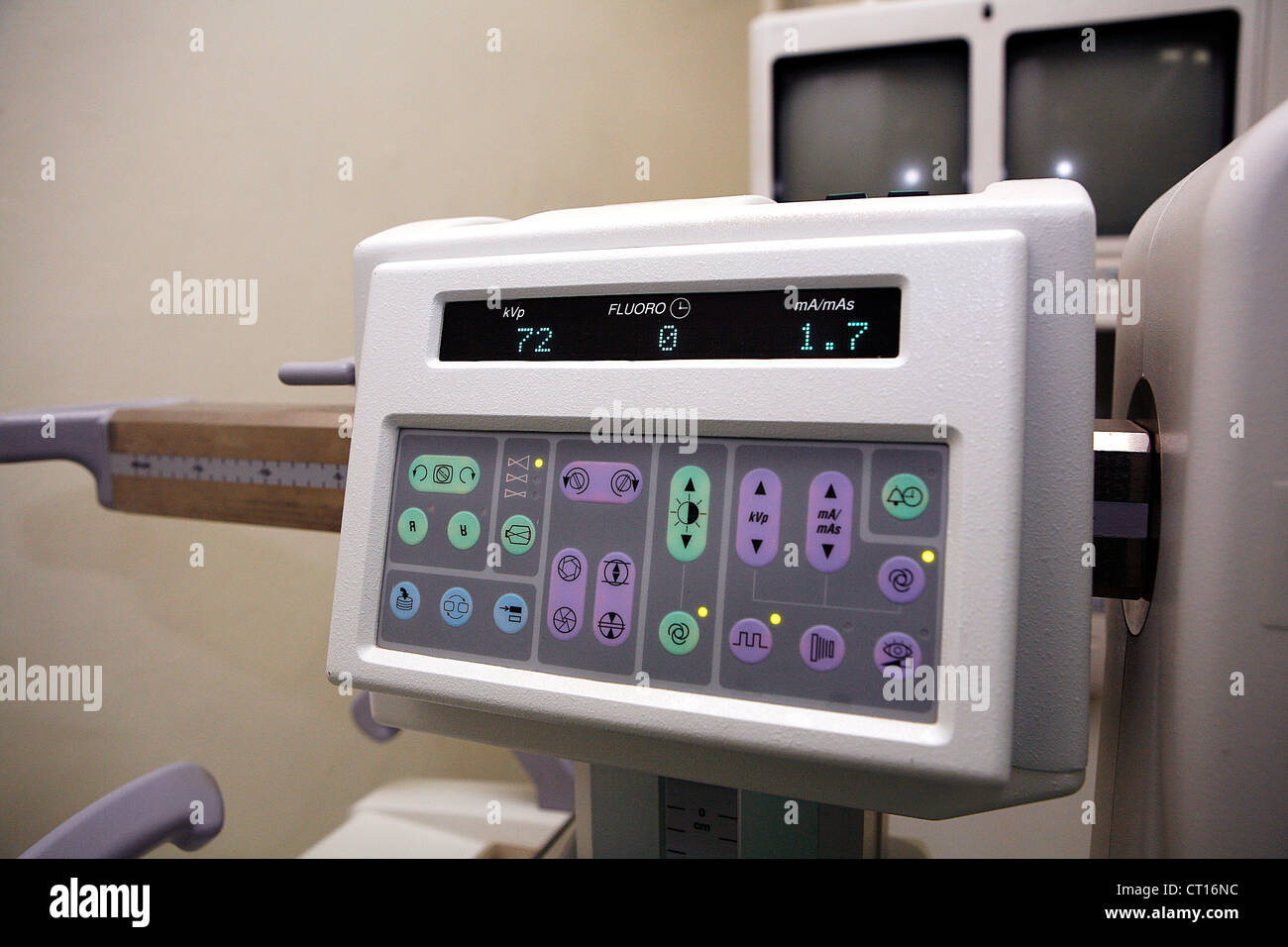 Close up of the control panel to an ultrasound imaging system Stock ...