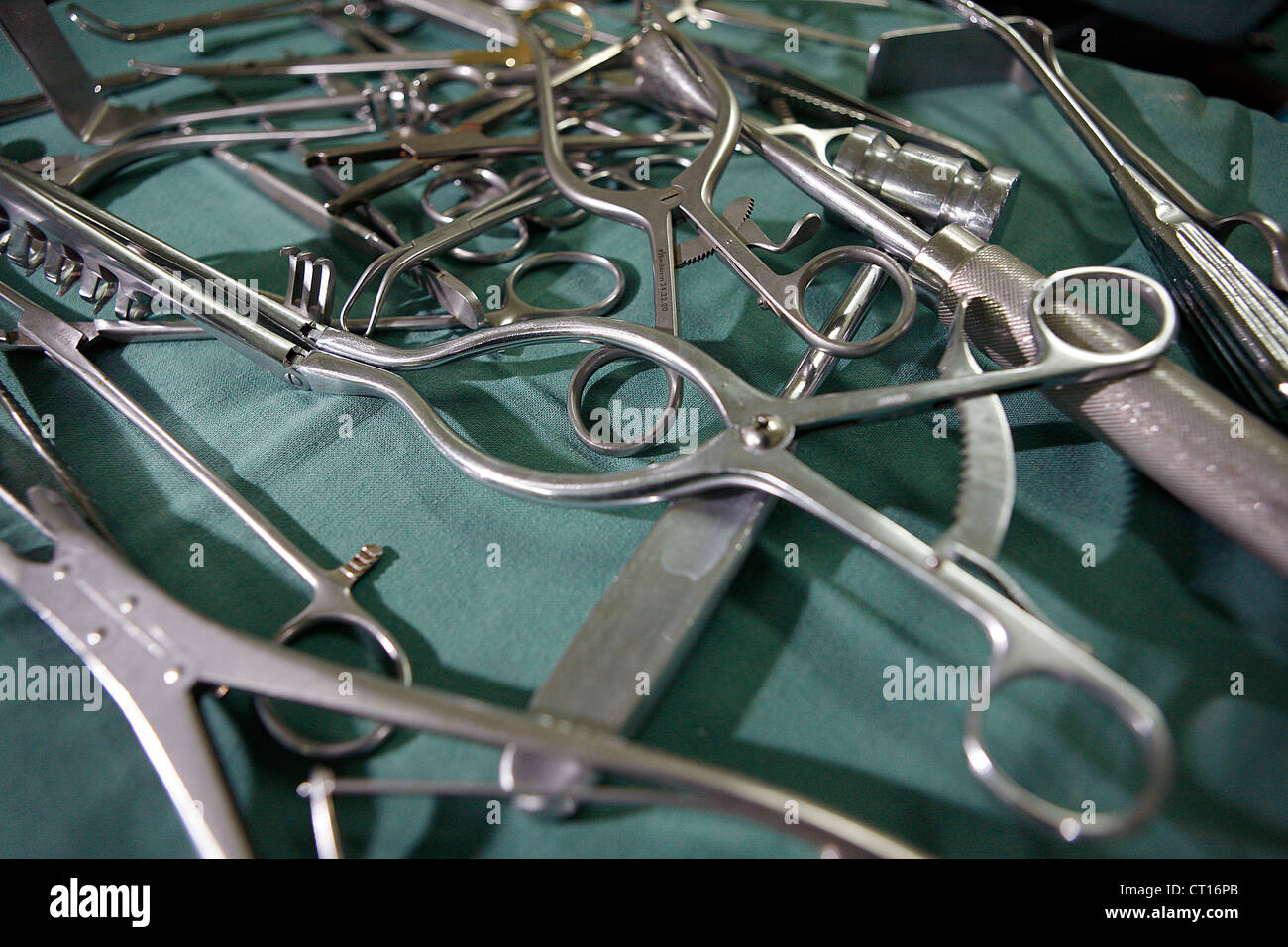 Close up of numerous surgical hand tools Stock Photo - Alamy