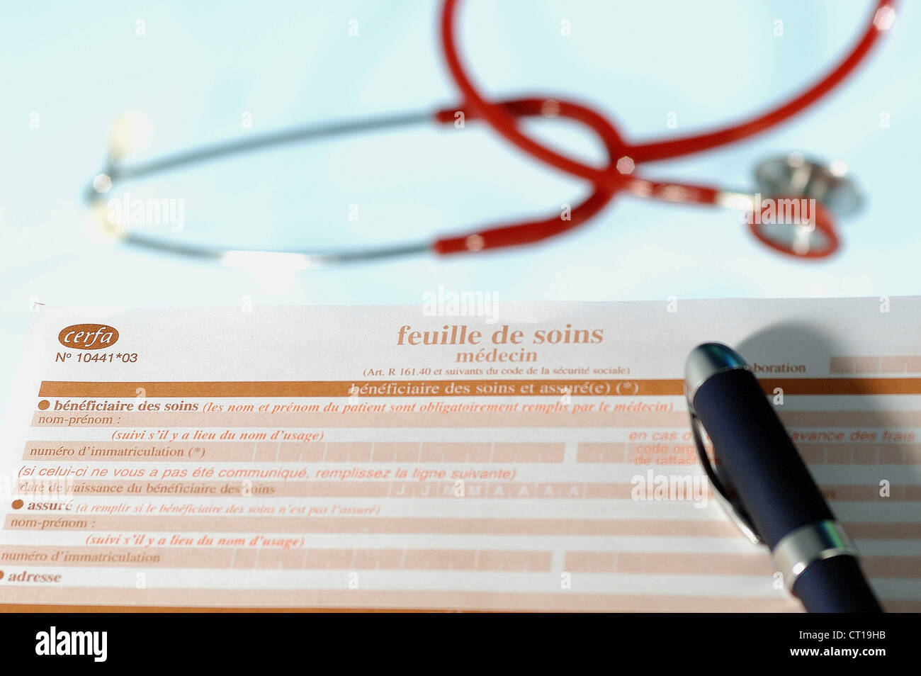 HEALTH INSURANCE FORM Stock Photo - Alamy