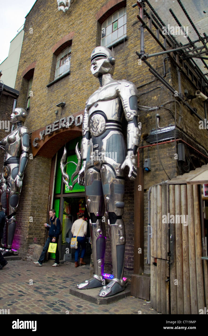 Robots at the entrance to Cyberdog in Camden Market Stock Photo - Alamy