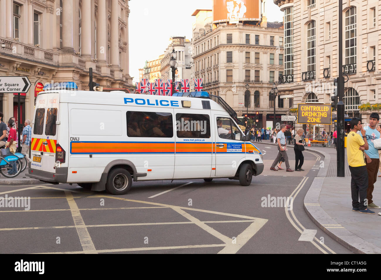 Police Mini Bus Van in central London, UK Stock Photo - Alamy