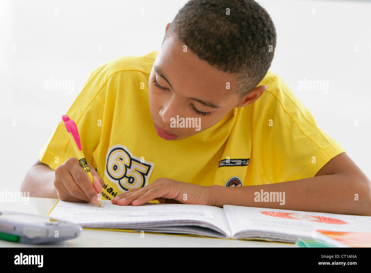 CHILD DOING HOMEWORK Stock Photo - Alamy