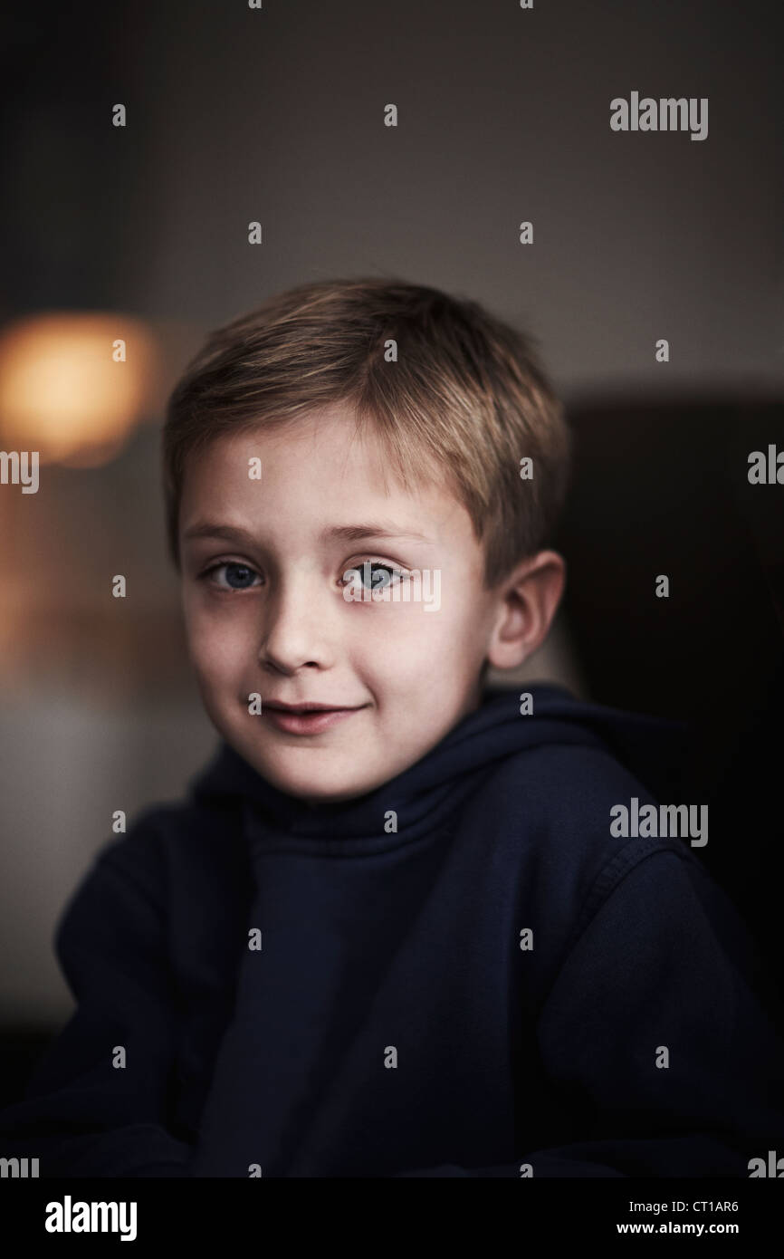 Close up of smiling boys face Stock Photo - Alamy
