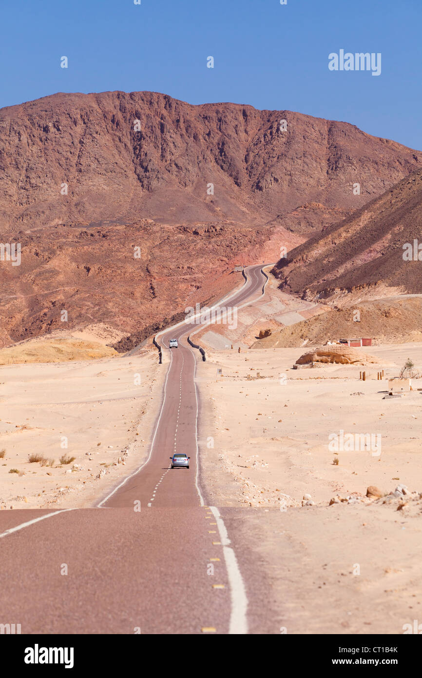 Scenic road in the Sinai desert, Egypt Stock Photo - Alamy