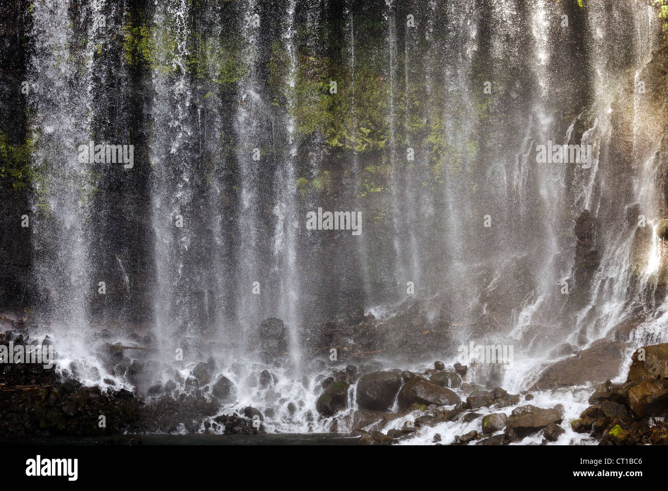 closeup on rocky waterfall in Japan near Fuji Stock Photo - Alamy