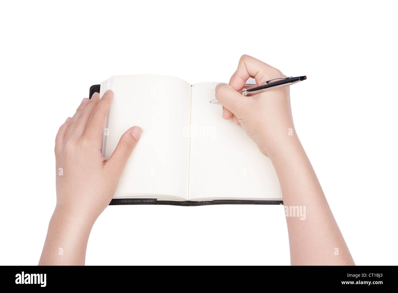 Hand writing in notebook isolated hi-res stock photography and images ...