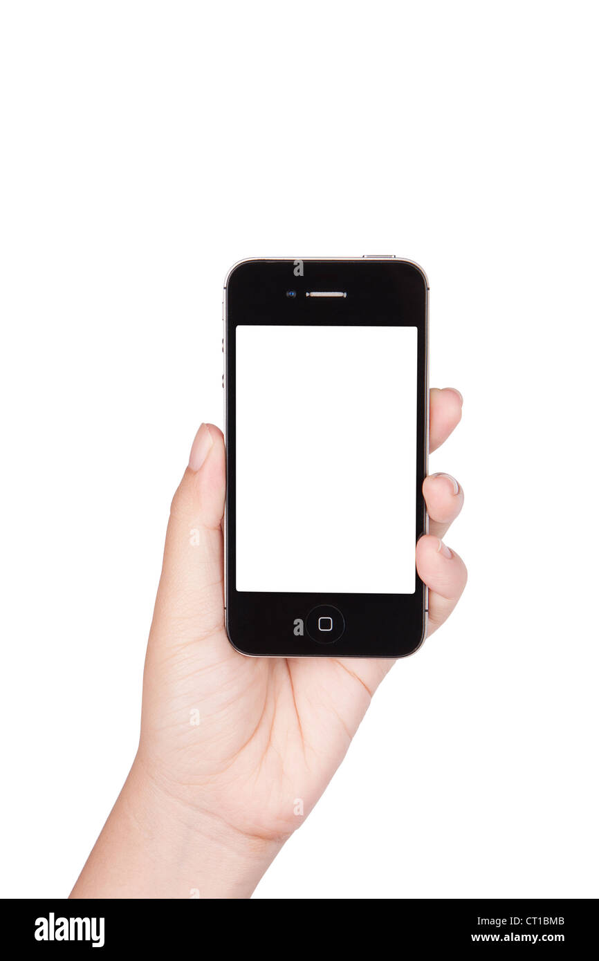 Mobile phone screen in Cut Out Stock Images & Pictures - Alamy