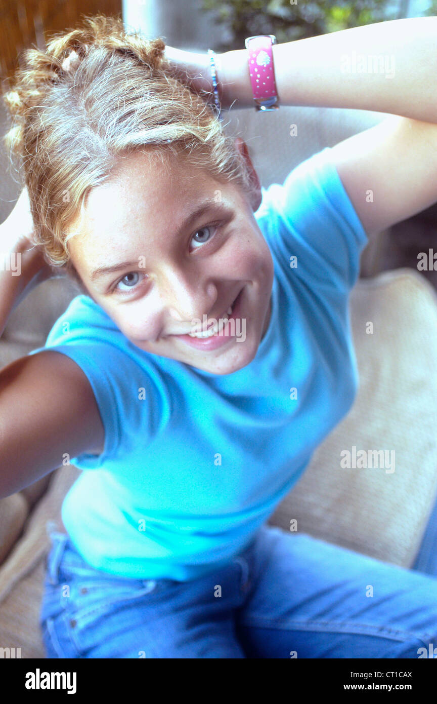PORTRAIT OF ADOLESCENT GIRL Stock Photo - Alamy