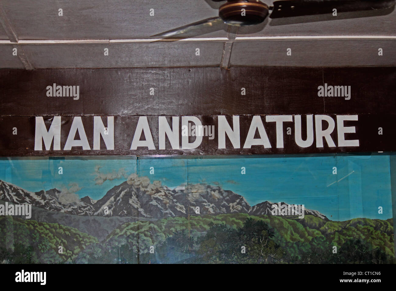 man and nature, text Stock Photo - Alamy