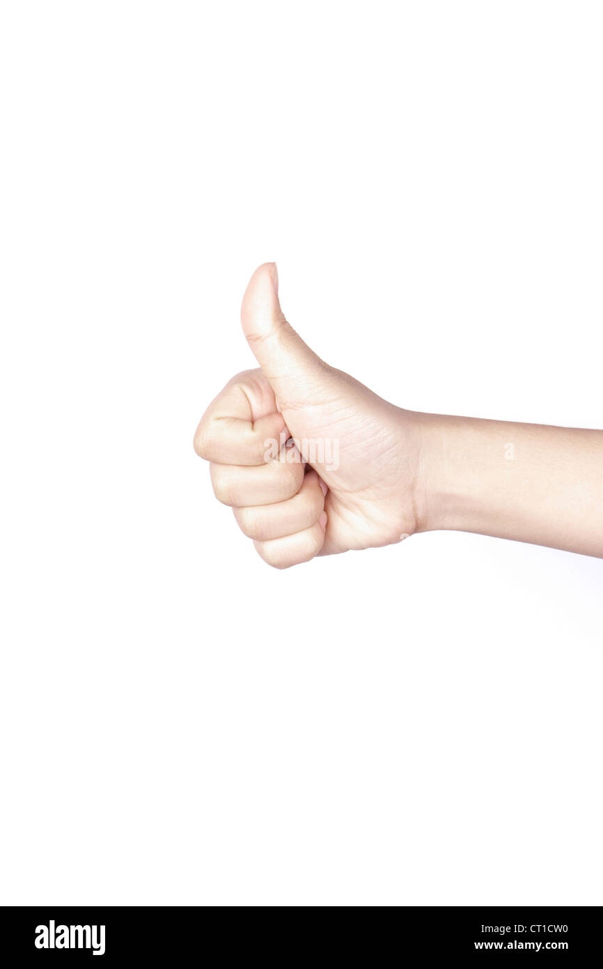 human hand thumbs up Stock Photo - Alamy
