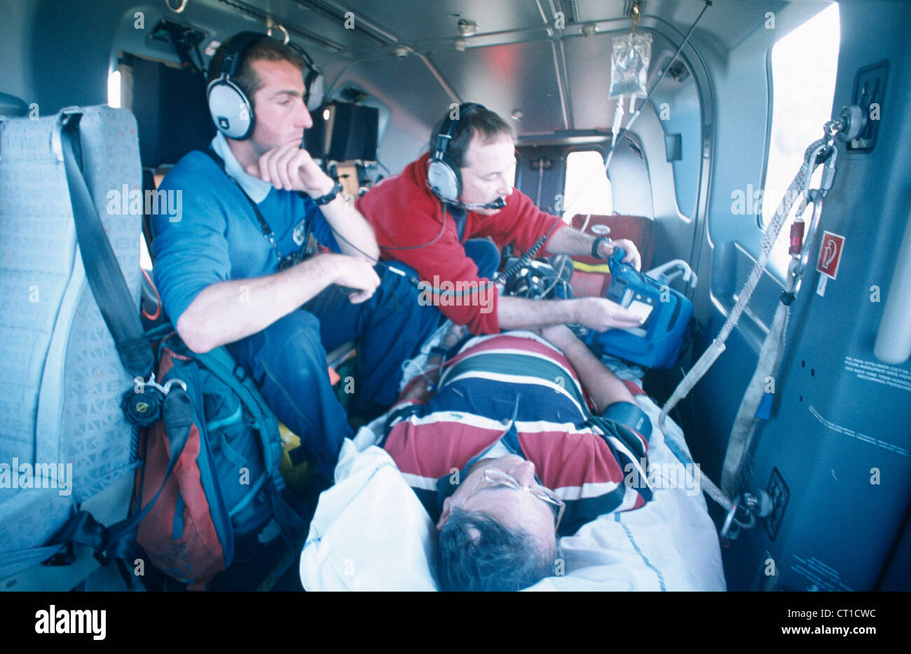 Medical transport helicopter interior hi-res stock photography and ...
