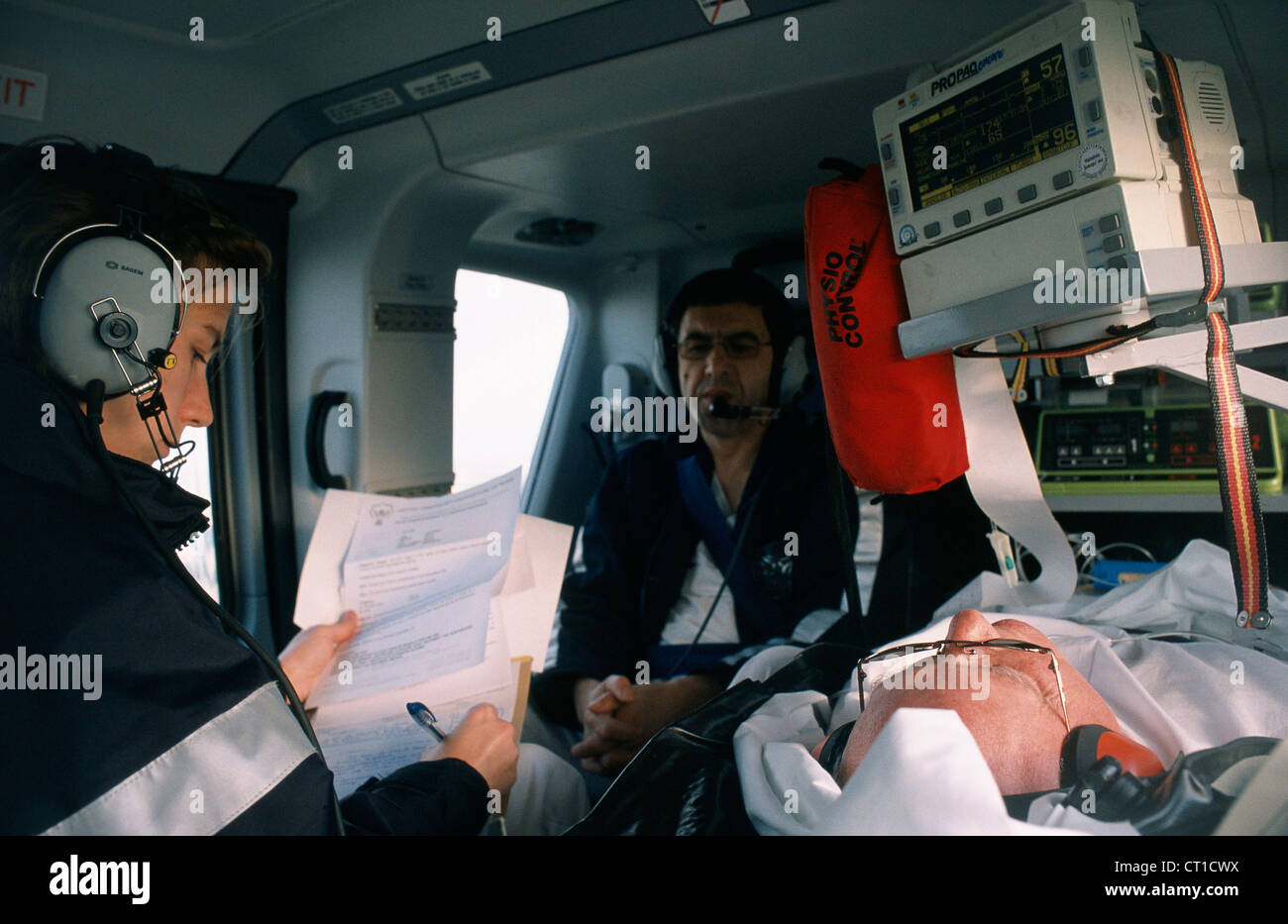 Medical transport helicopter interior hi-res stock photography and ...