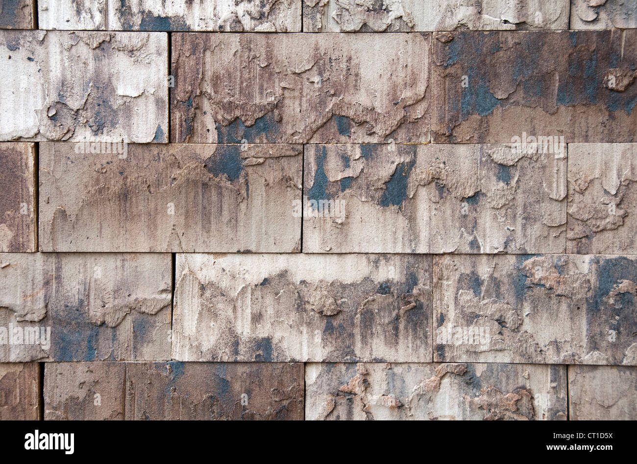 wall from modern eco stones recycling material Stock Photo - Alamy