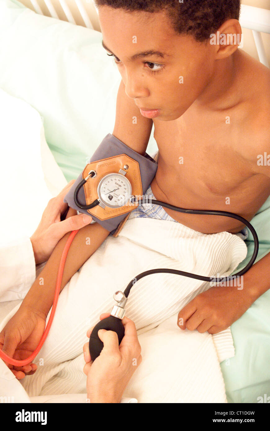 BLOOD PRESSURE, CHILD Stock Photo - Alamy