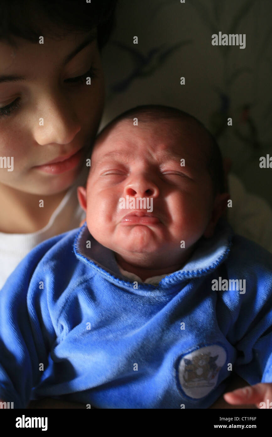CRYING NEWBORN BABY Stock Photo - Alamy