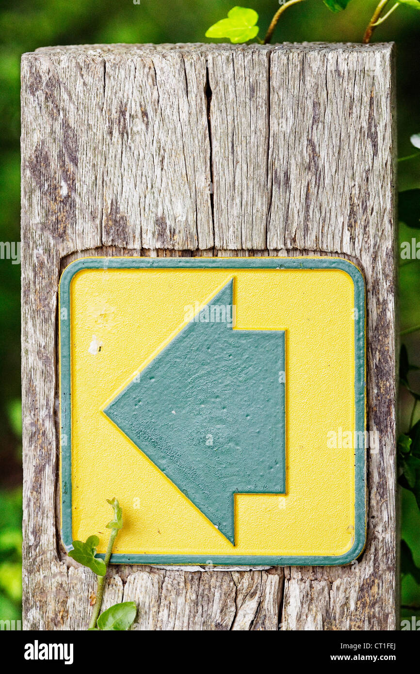 A woodland signpost Stock Photo - Alamy