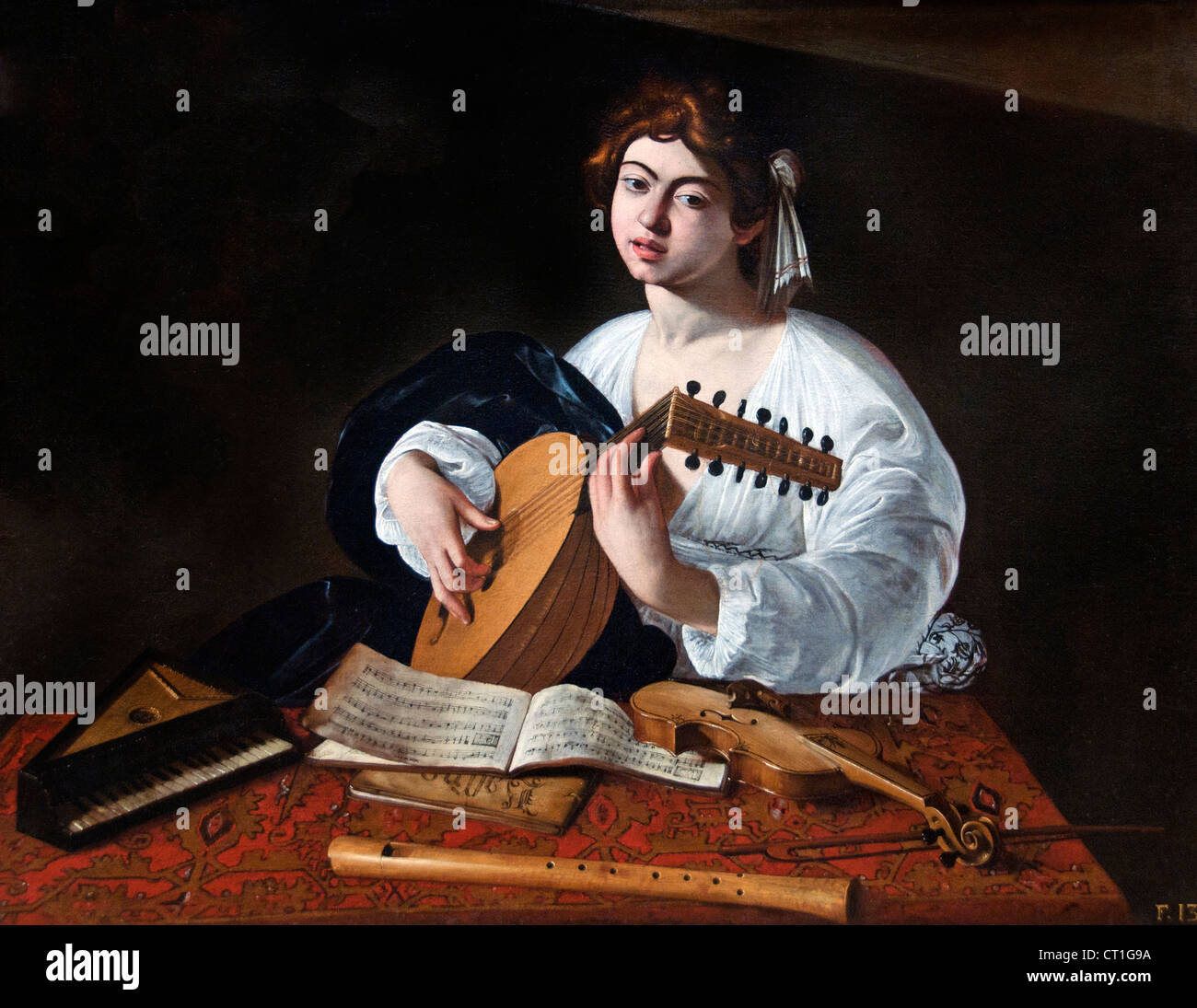 The Lute Player 1597 Caravaggio Michelangelo Merisi Italy Italian Stock ...