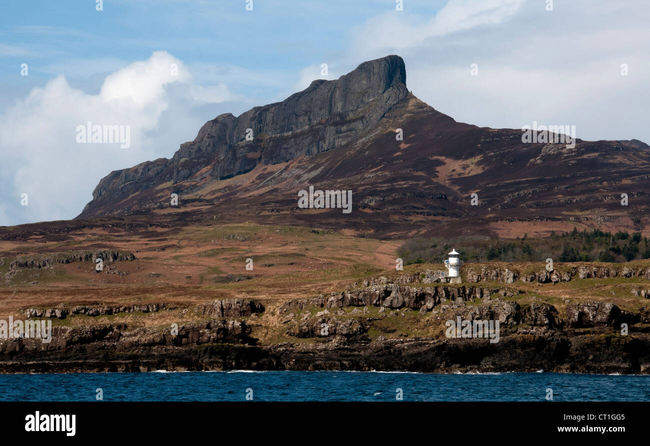 a landscape of an sgurr isle of eigg inner hebrides of the west coast ...
