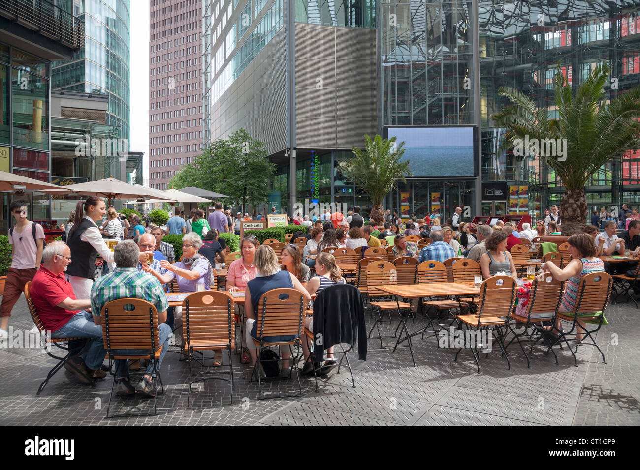 Restaurant bar in Sony Center, Berlin, Germany Stock Photo - Alamy