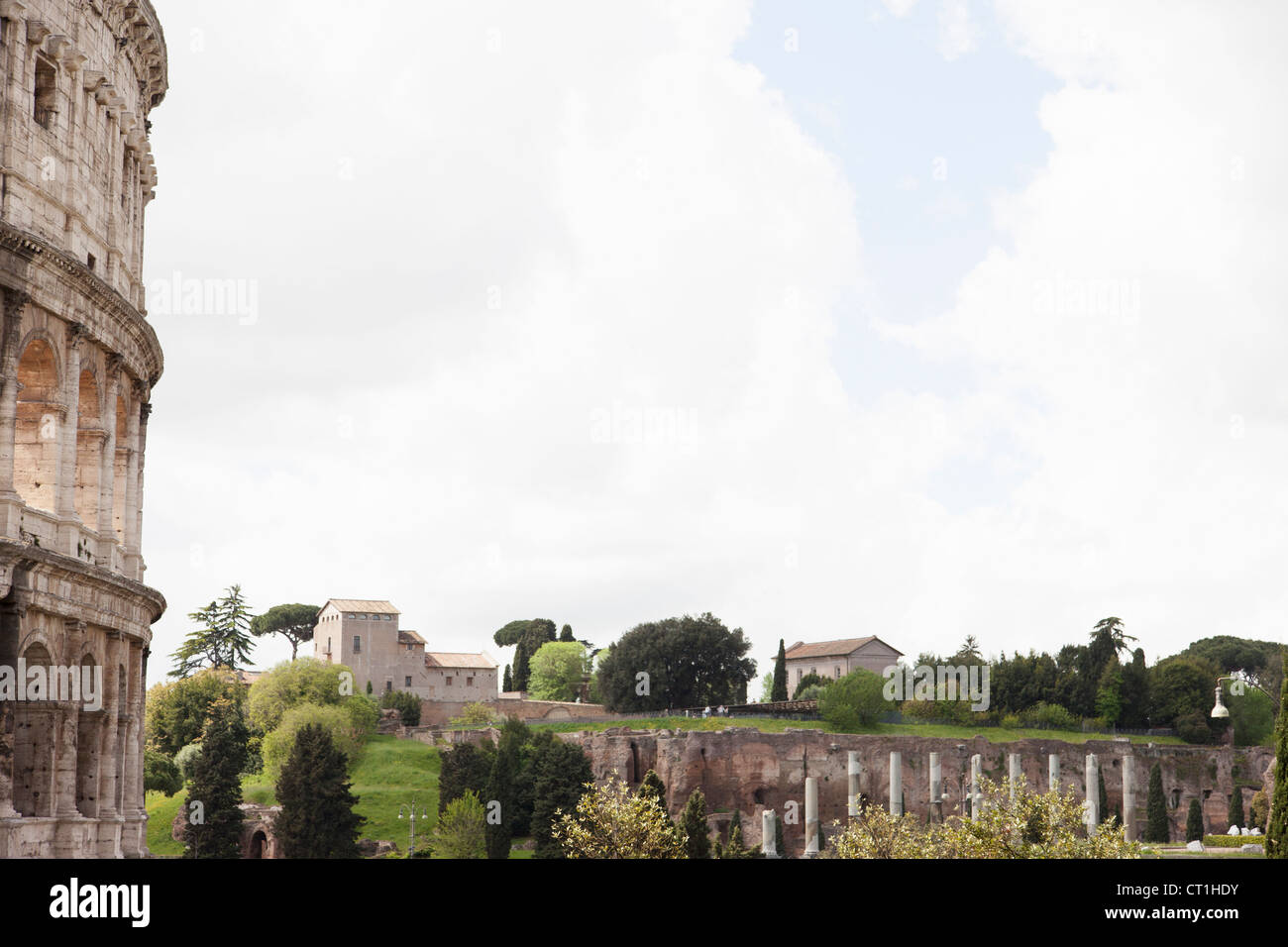 Coliseum overlooking Rome Stock Photo - Alamy