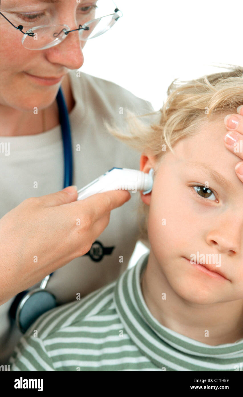 Digital ear thermometer child hi-res stock photography and images - Alamy