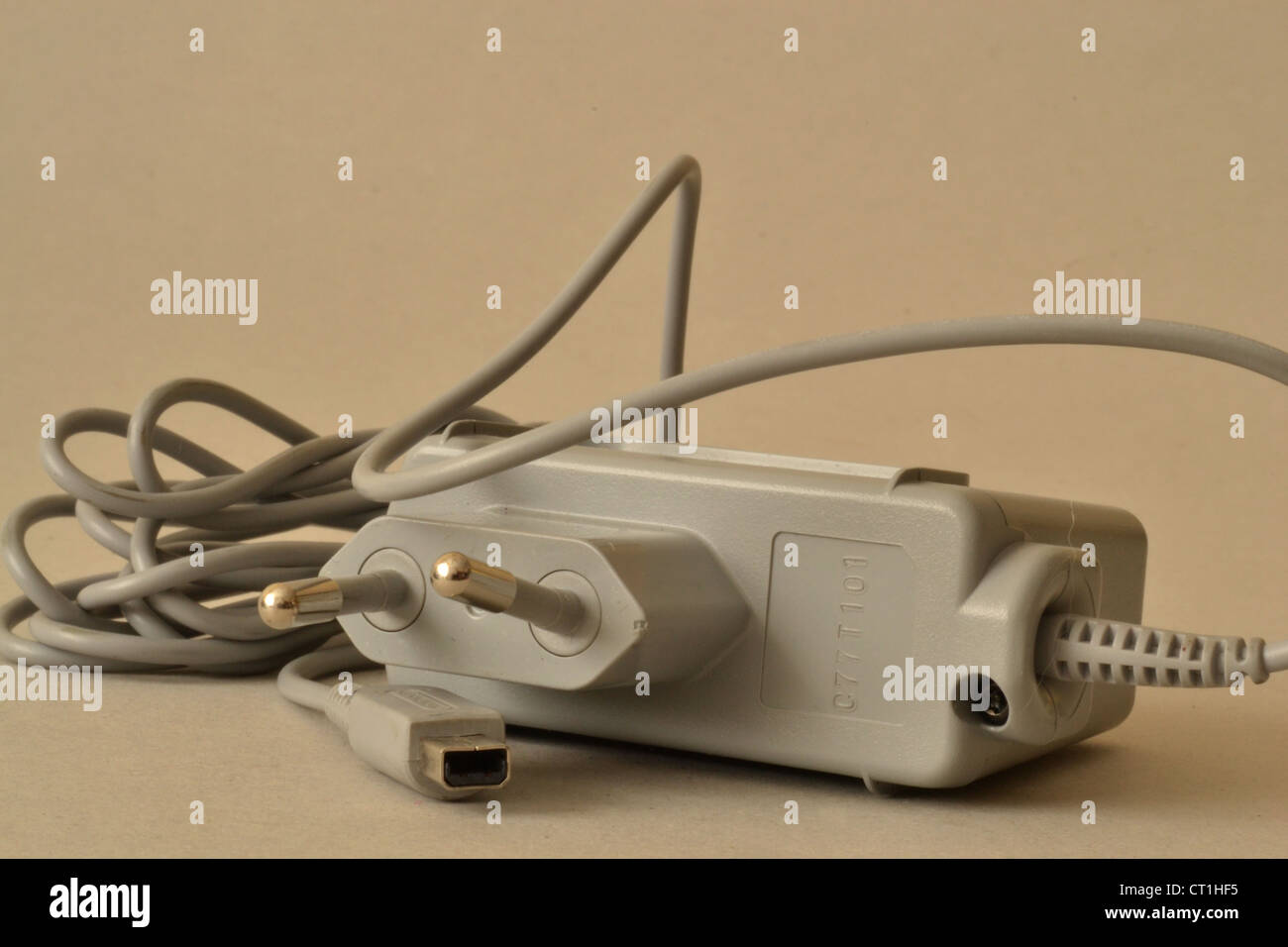 re-charger (European voltage) with bent damaged prongs Stock Photo - Alamy