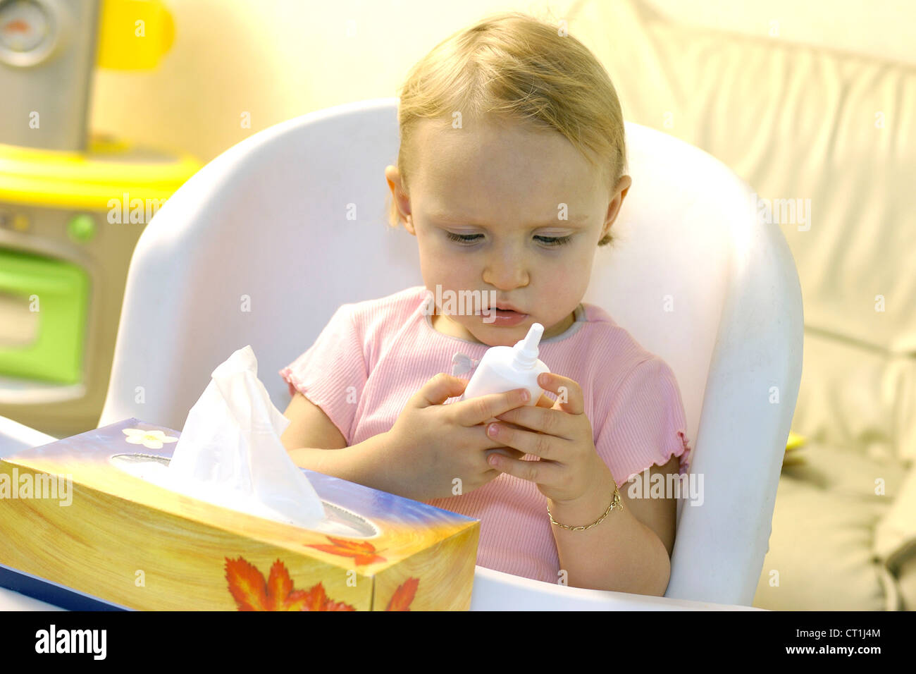 CHILD WITH RHINITIS Stock Photo - Alamy